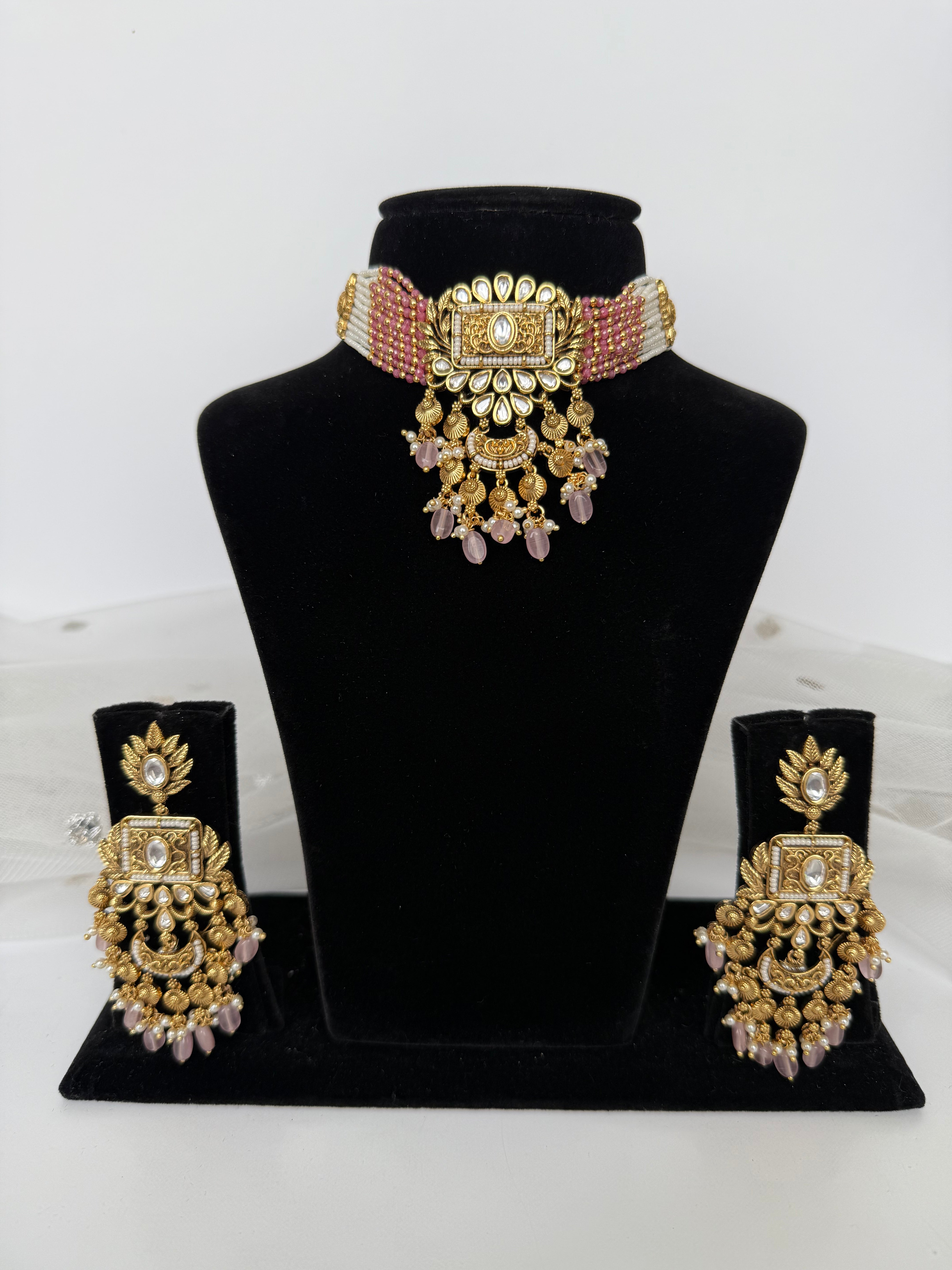 Pink Antique Set – Lush Jewelry Studio
